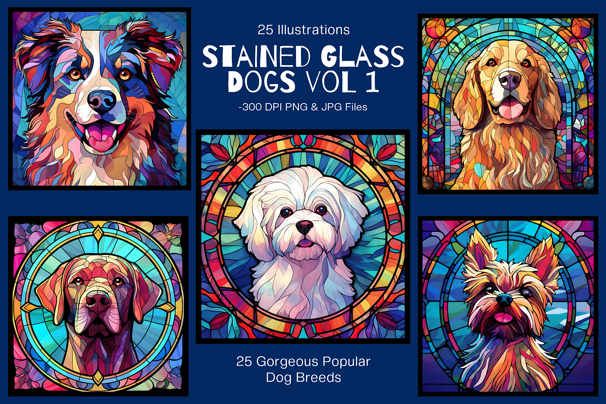 Stained Glass Dog Breeds Vol 1 (25 Dogs) Free | by QuantumQuirk | Sep ...