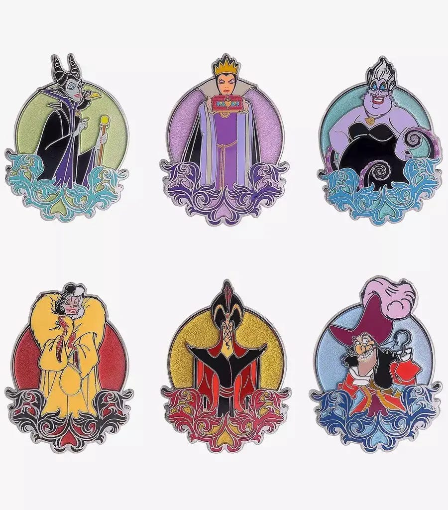 Disney Villains Translucent Mystery Pin Set at BoxLunch | by Disney ...