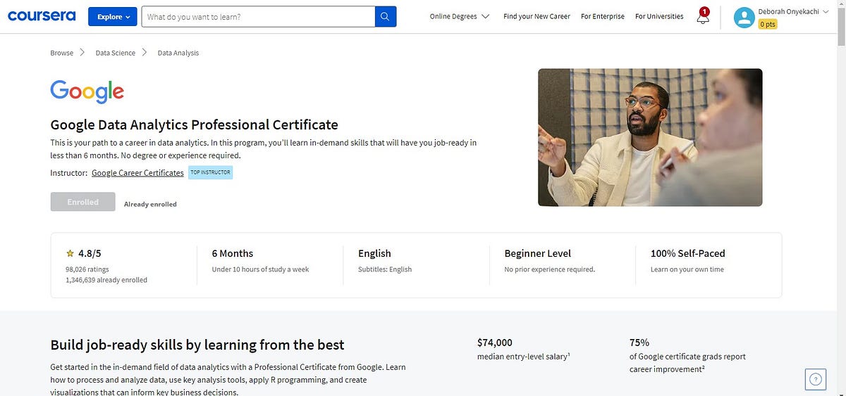 HOW TO APPLY FOR GOOGLE DATA ANALYTIC CERTIFICATE COURSE FOR FREE | by ...
