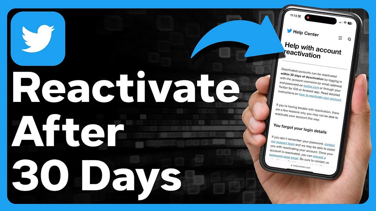 Can I Reactivate My Twitter Account After 30 Days? Here’s How! | by ...