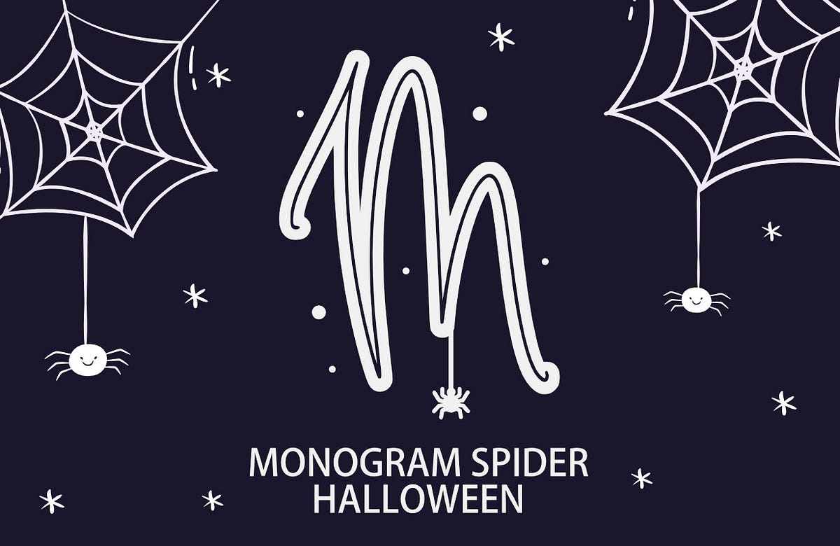 Monogram Spider Halloween Font - Miamirabilis - Medium