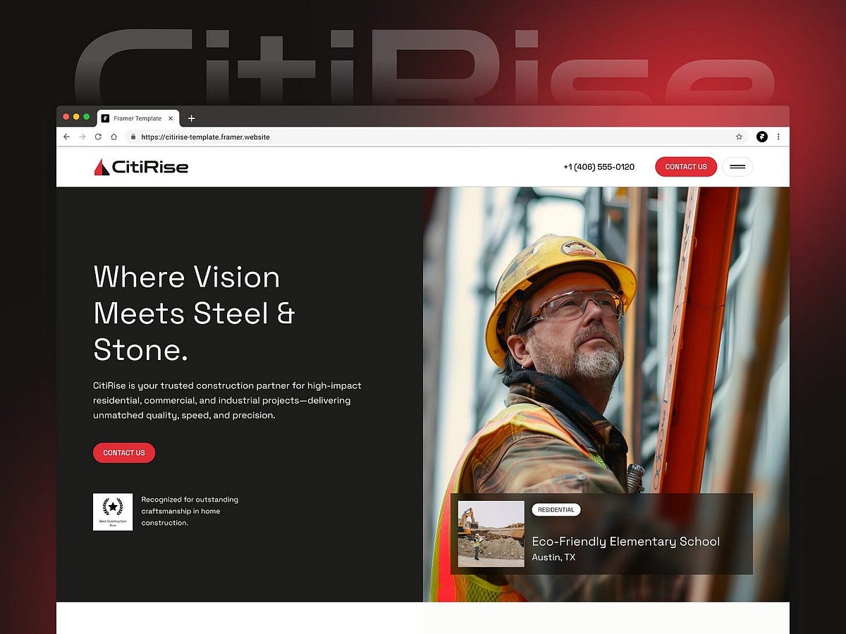 10 Robust Framer Website Templates for Construction Companies | by ...