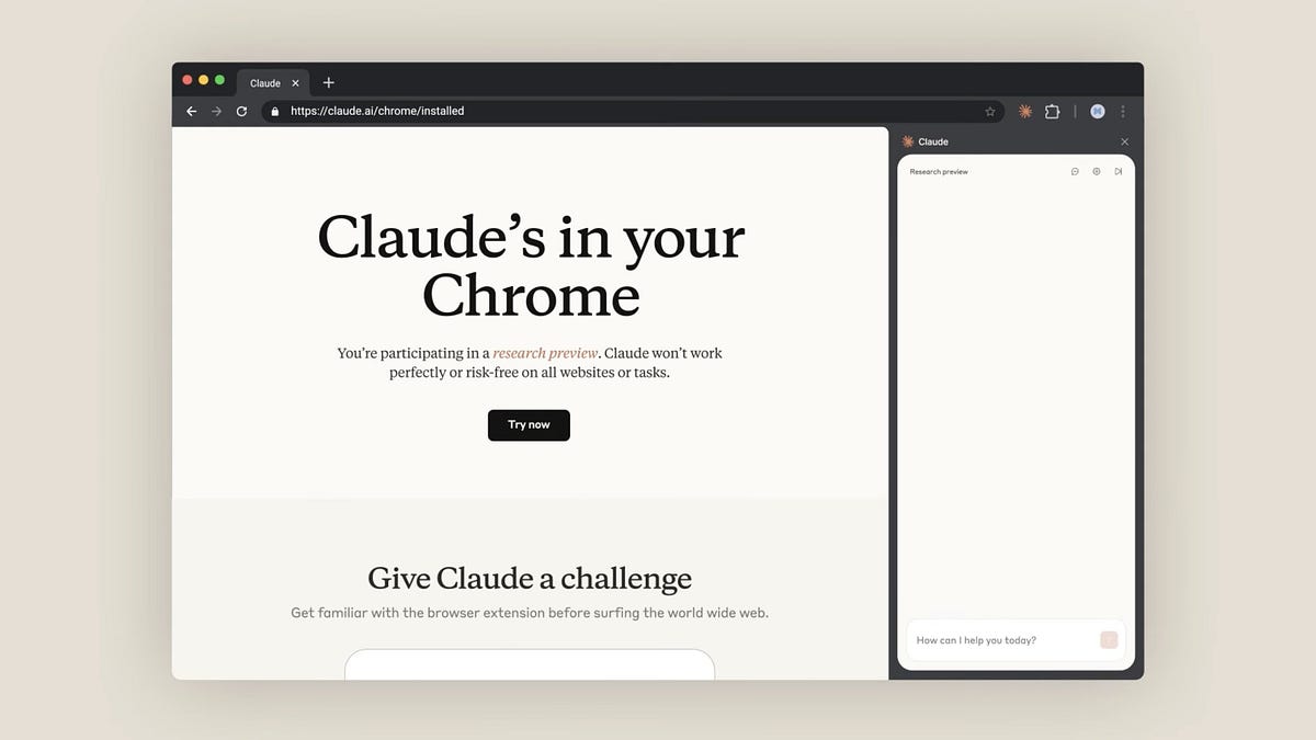 Claude AI Comes to Chrome: The Browser Extension That’s Changing How We Work | by shiva shanker ...