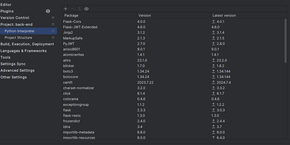 Error in PyCharm: Package requirement ‘Django==5.0.7’ is not satisfied ...