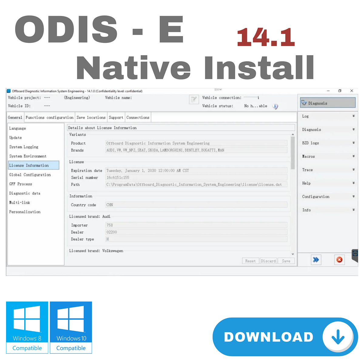 Odis-E 14.1 2022 enginerring version For vas 6064 Native install | by ...