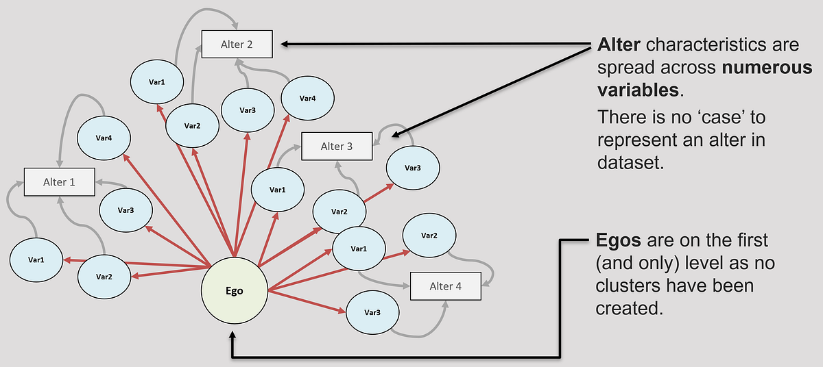 How to analyze alter-level attributes in egocentric network data using ...