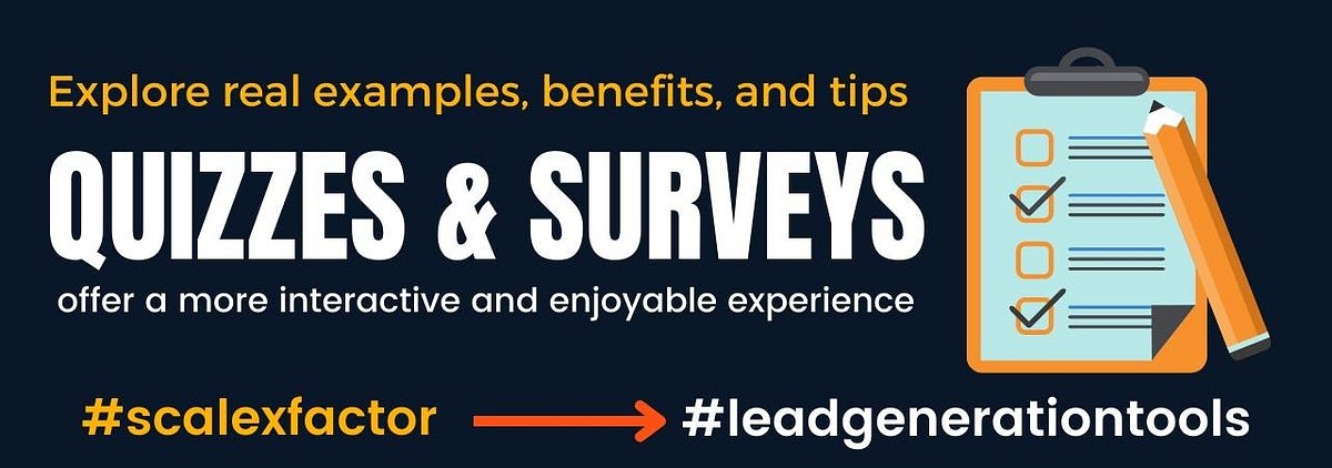 Quizzes & Surveys as Lead Generation Tools : Examples & Tips | by ...