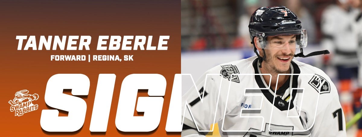 TANNER EBERLE RESIGNS WITH GREENVILLE SWAMP RABBITS | by Mitch Beck | Medium