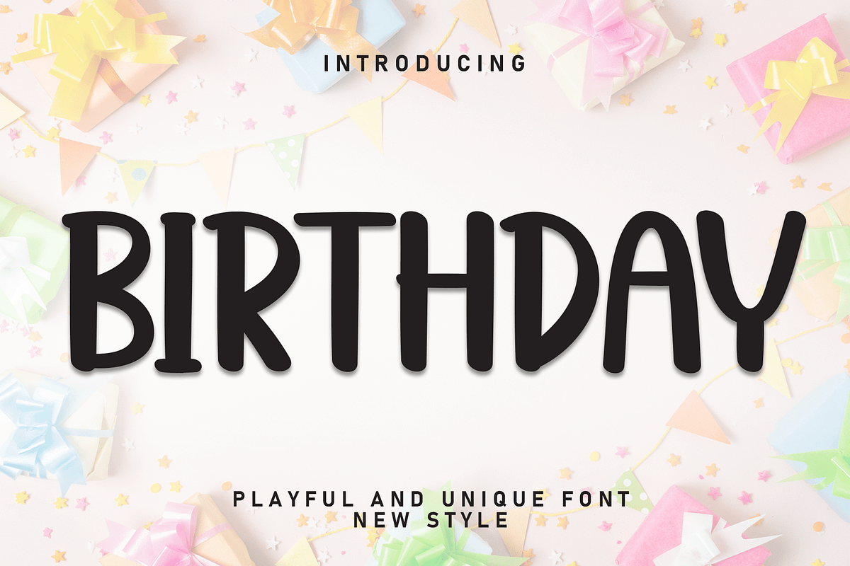 Birthday Font - Cybercosmos - Medium
