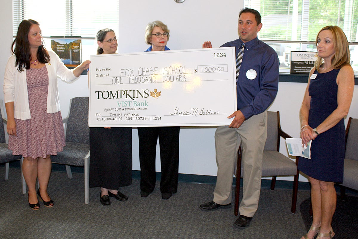 Tompkins VIST Bank and Rotary Club donate to Fox Chase Elementary | by ...