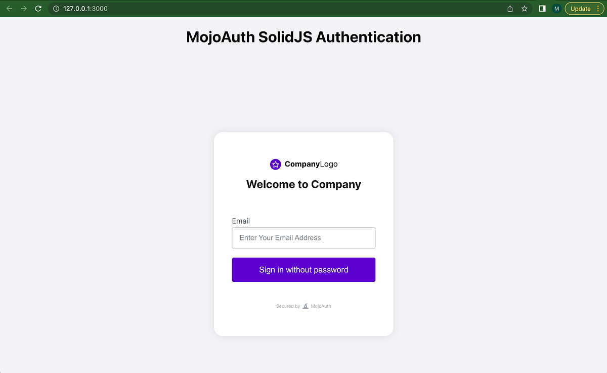 Email/MagicLink Authentication in SolidJS | by MojoAuth | Medium