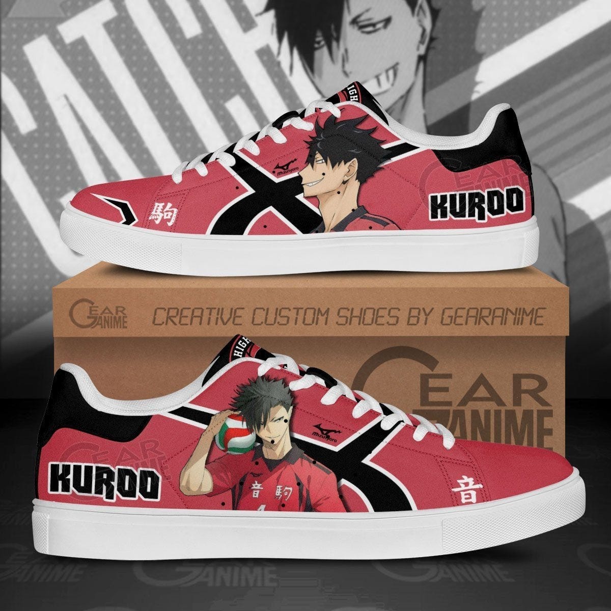 Tetsuro Kuroo Skate Shoes Custom Haikyuu Anime Shoes | by SEO Shoes ...