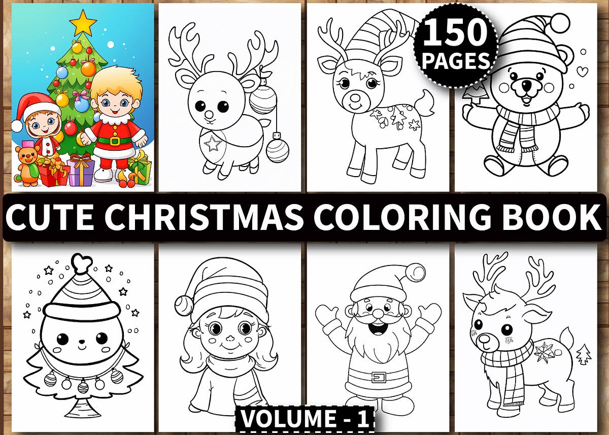 Cute Christmas Coloring Pages for Kids Free | by Nebulavoyage | Aug ...