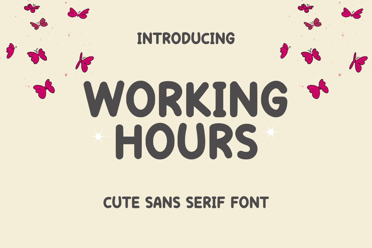 Working Hours Font (Sans Serif Fonts) | by Quantumquincy | May, 2024 ...