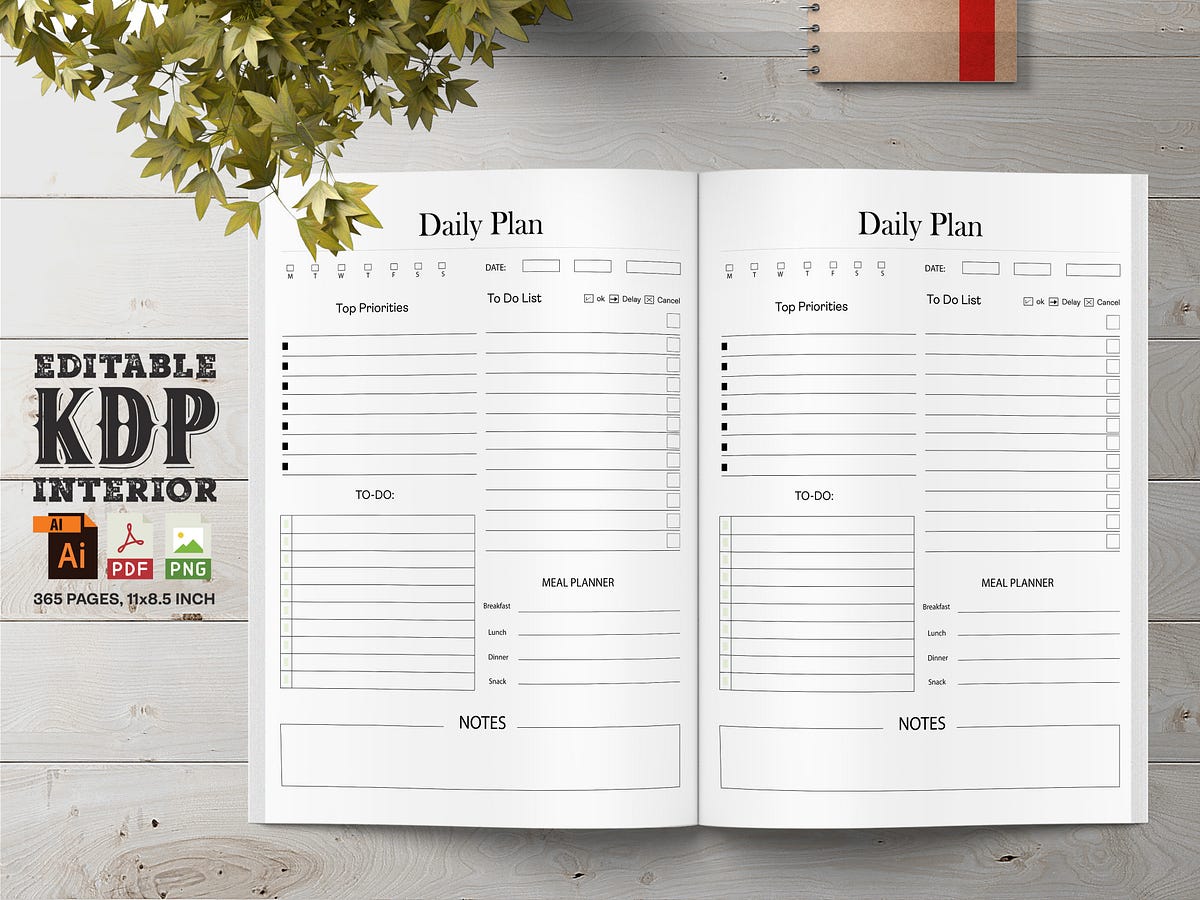 Printable Daily Planner — 365 Pages KDP | by Gracegossamer | Jul, 2024 ...