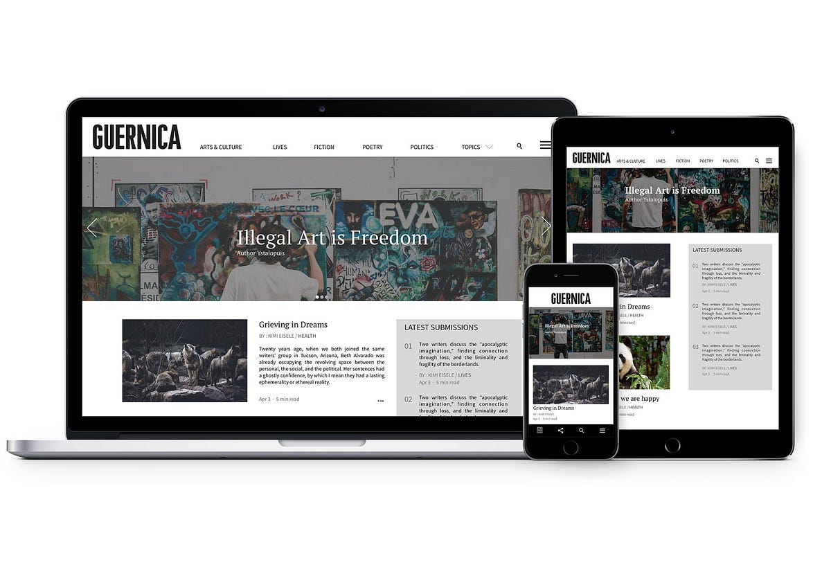 Redesigning Guernica Magazine. And here we are. Almost halfway through ...