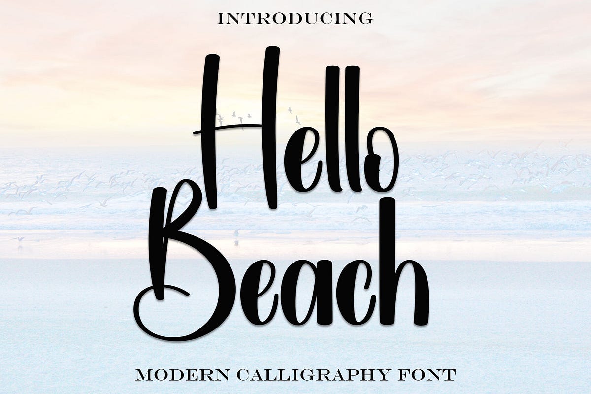 Hello Beach Font - Lyraluminescent - Medium