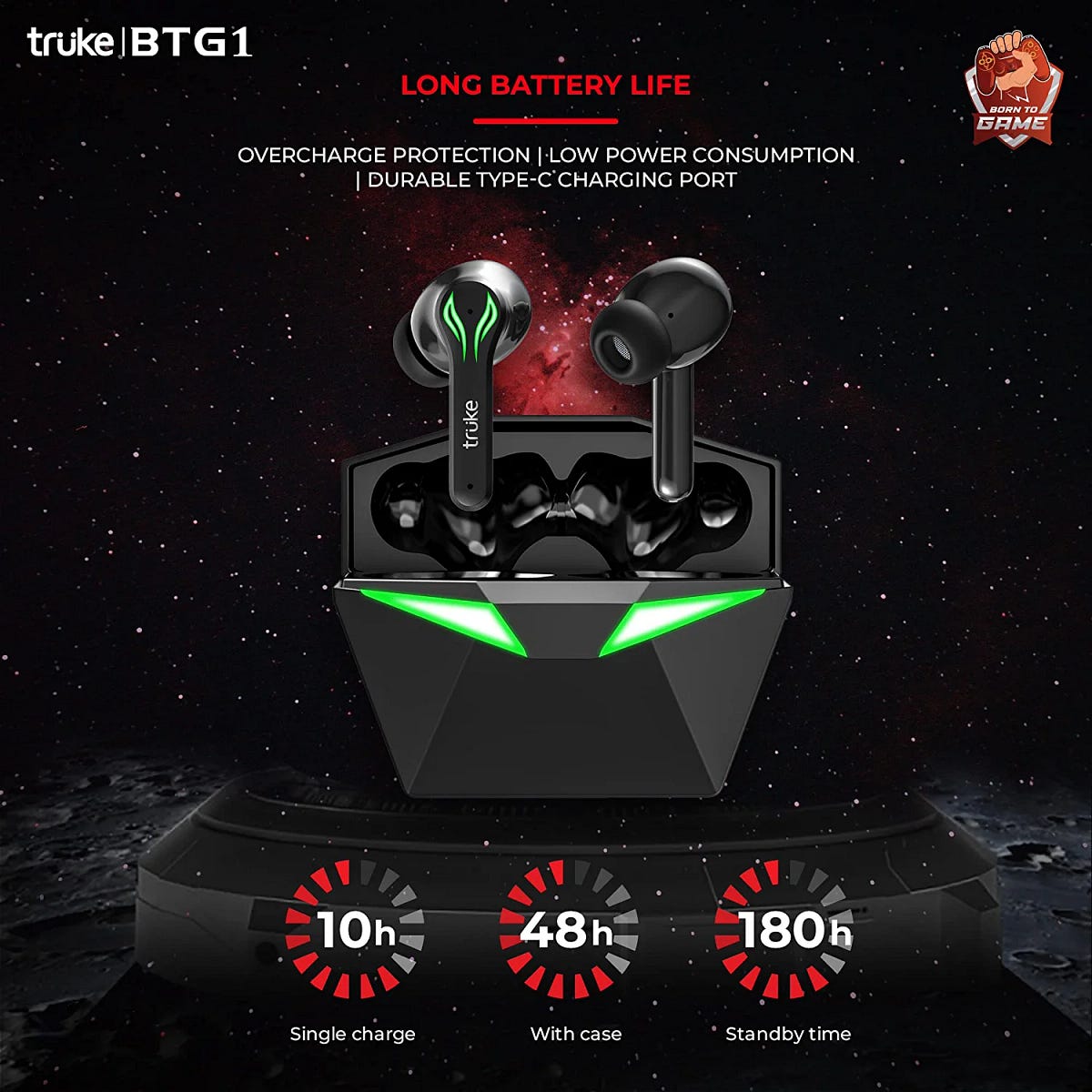 BUY NOW https://amzn.to/3FCPzMN truke Buds BTG1 True Wireless Earbuds ...