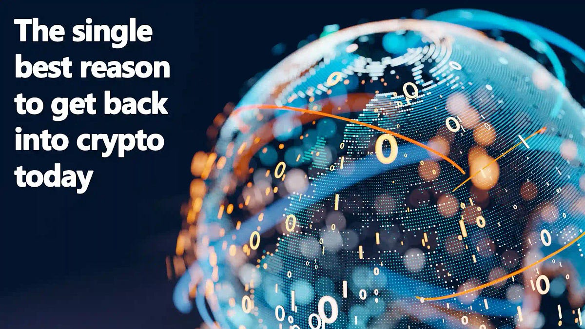 The single best reason to get back into crypto today | by CryptoLife | Sep, 2023 | Medium