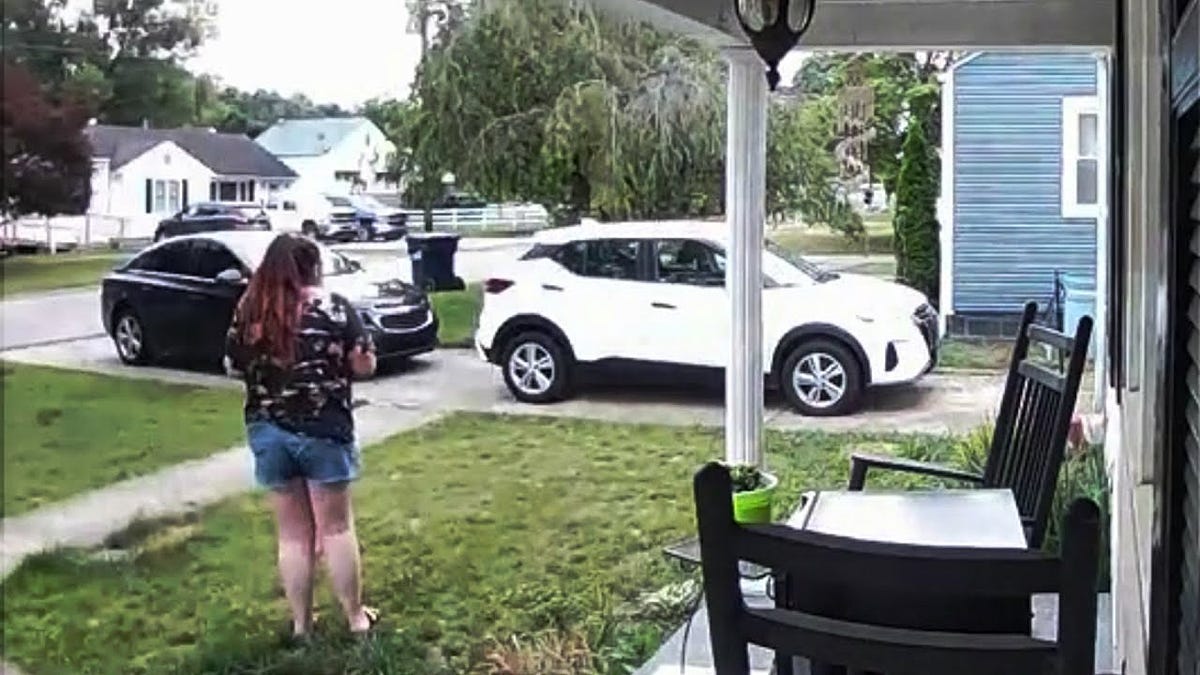 A Deer Jumping Over Car | Doorbell Camera Video - Doorbell Camera Video ...