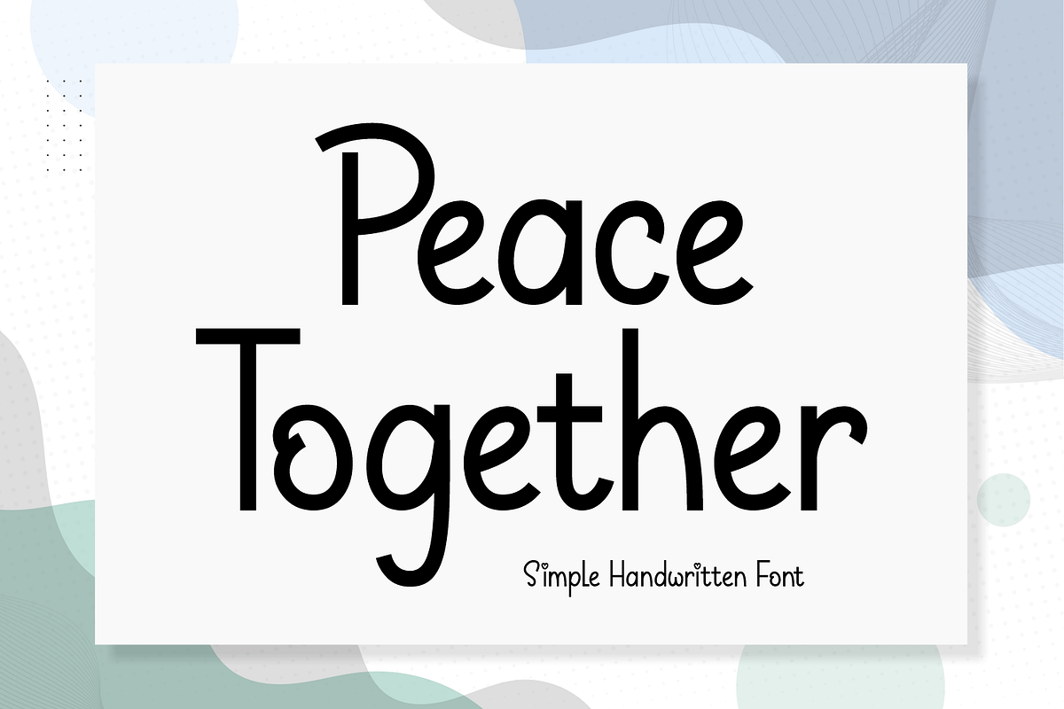 Peace Together Font - Miamosaic - Medium