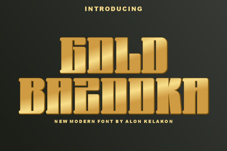 Gold Bazooka Font - Ichiban - Medium