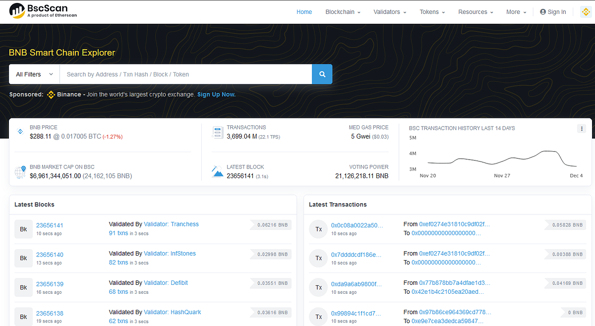 Python script to read BSCScan wallet transaction | Medium