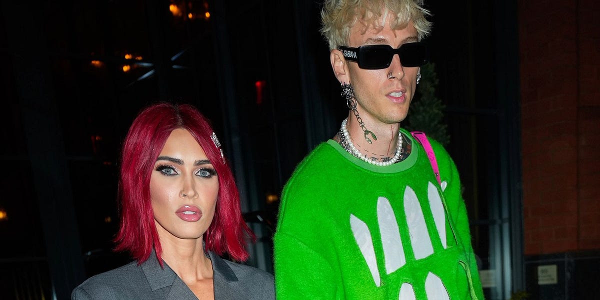 Megan Fox and Machine Gun Kelly Paint the Town Red with a Bold Fashion ...