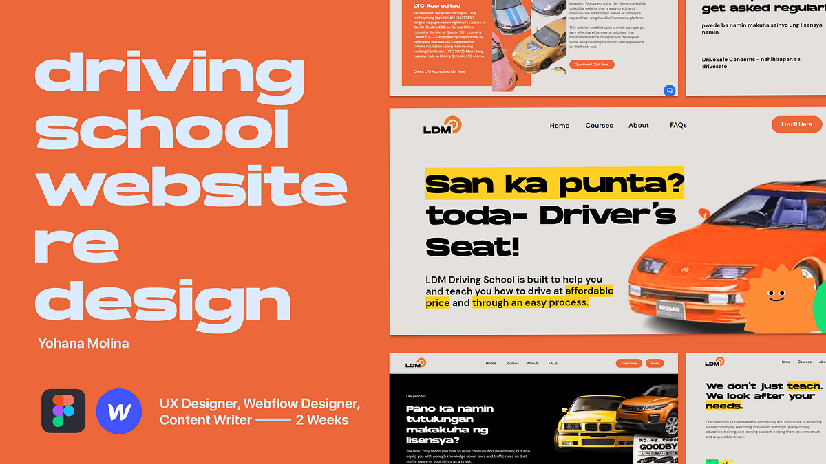 LDM Driving School: Web Redesign & No-Code Development | by Yohana ...