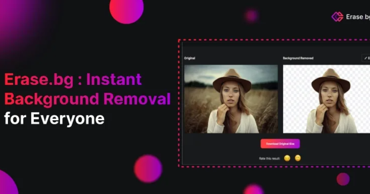 Say Goodbye to Background Woes Introducing Erase.bg, the Ultimate ...