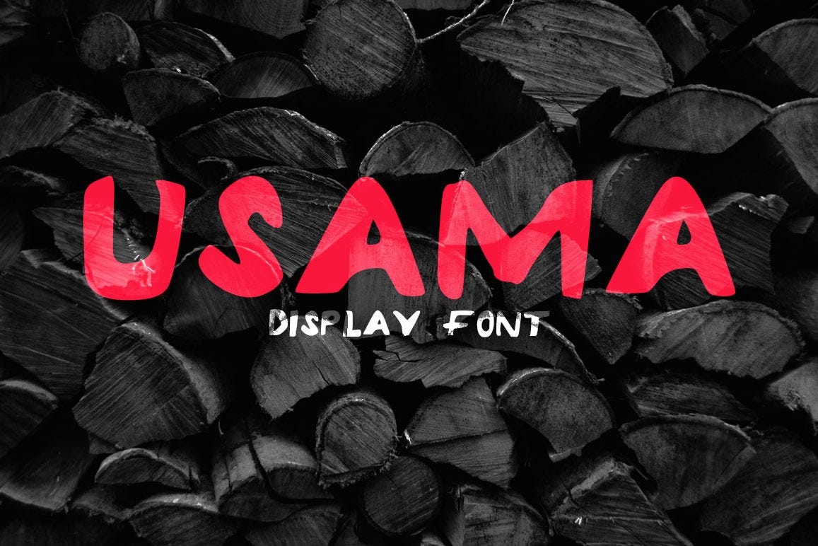 Free Usama Handmade Display Font. Usama Display Font was created to use… | by Farhan Ahmad | Medium