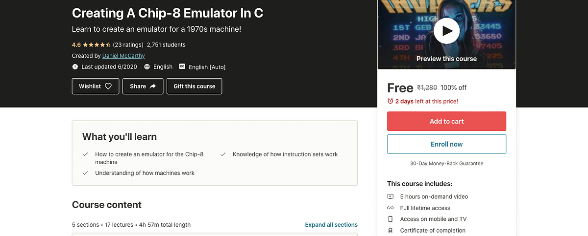 Free Creating A Chip-8 Emulator In C certification Course | by ...