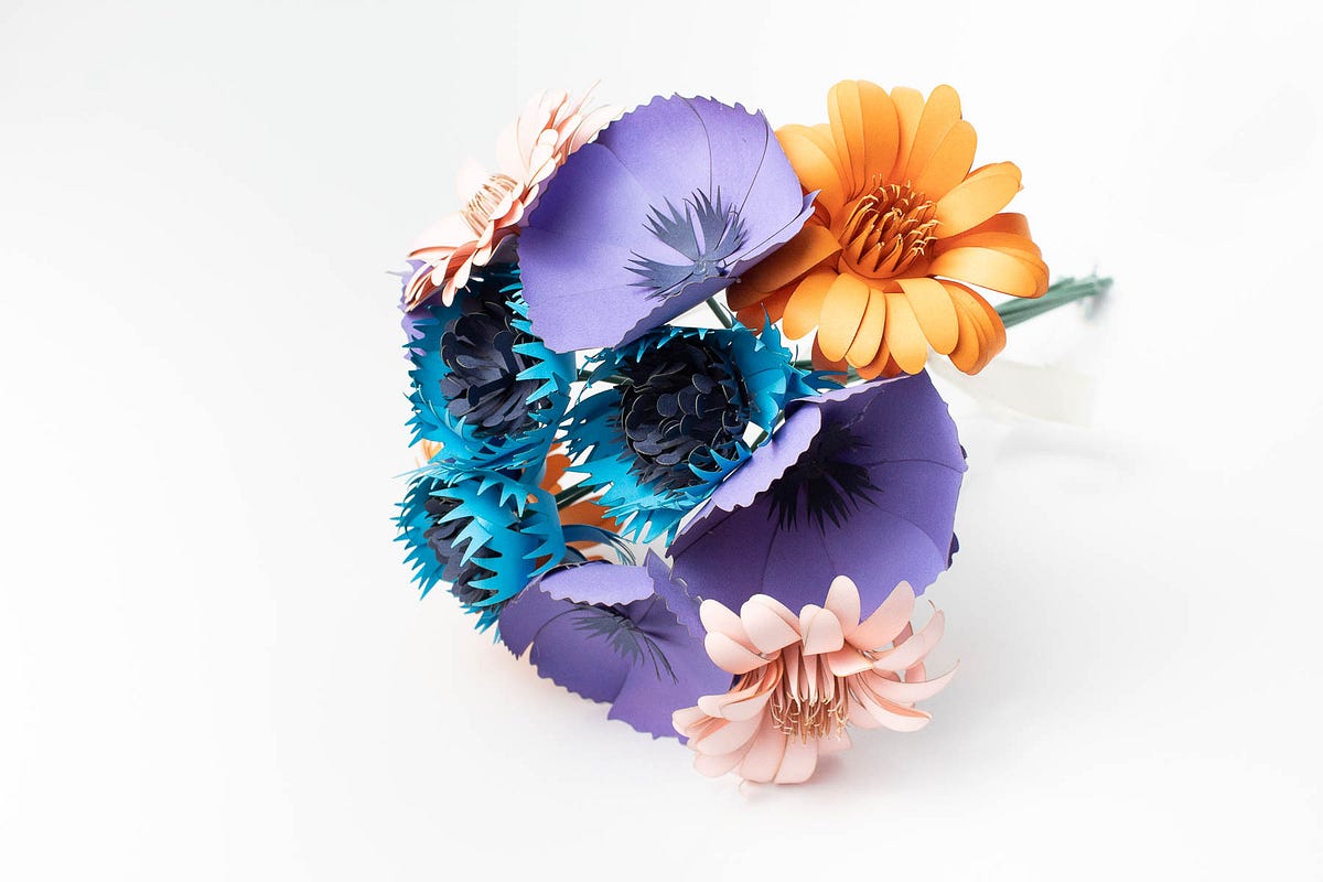Dahlias, Cosmos, and Cornflowers 3d Flower Bouquet | by Dariakol | Jun ...
