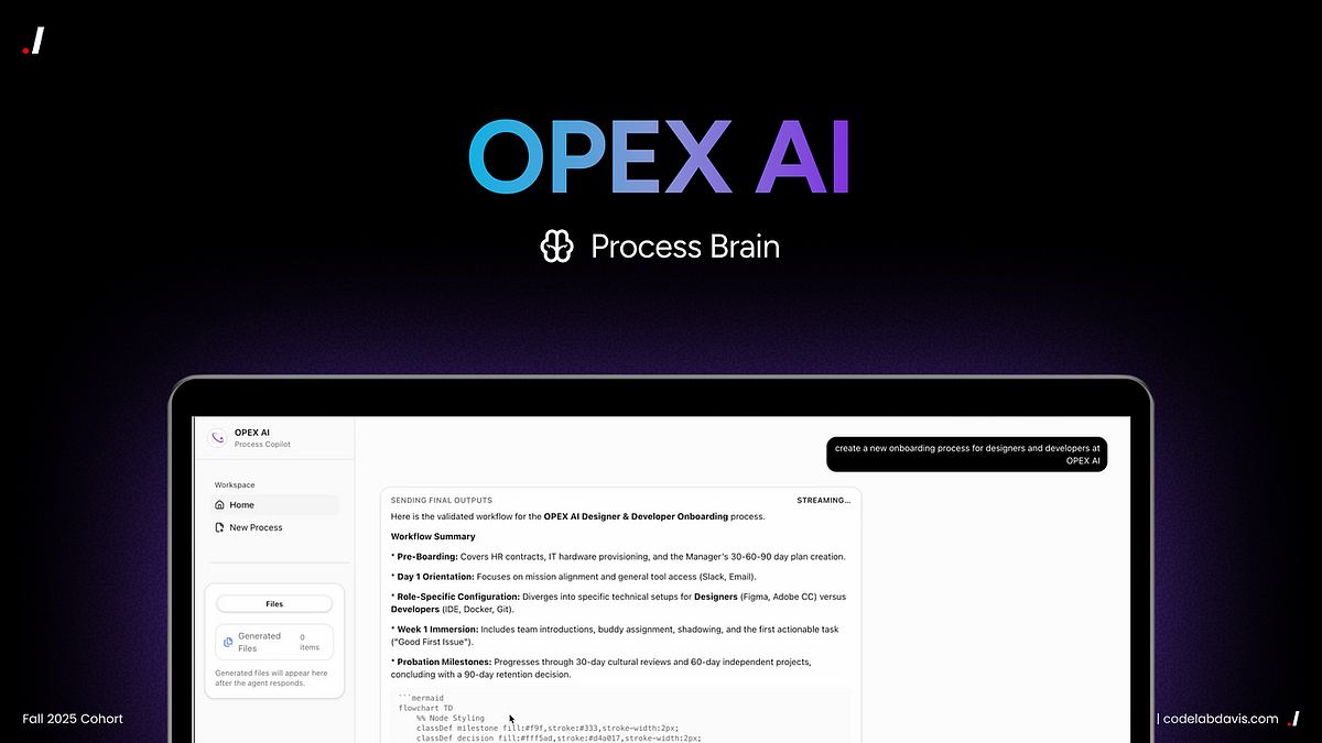 Opex AI. Fall 25 Client Project | by CodeLab UC Davis | Medium