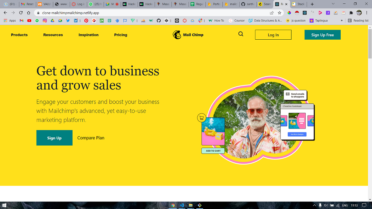 Mailchimp Clone!. Mailchimp clone build on React js using… | by Aditya Pathak | Medium