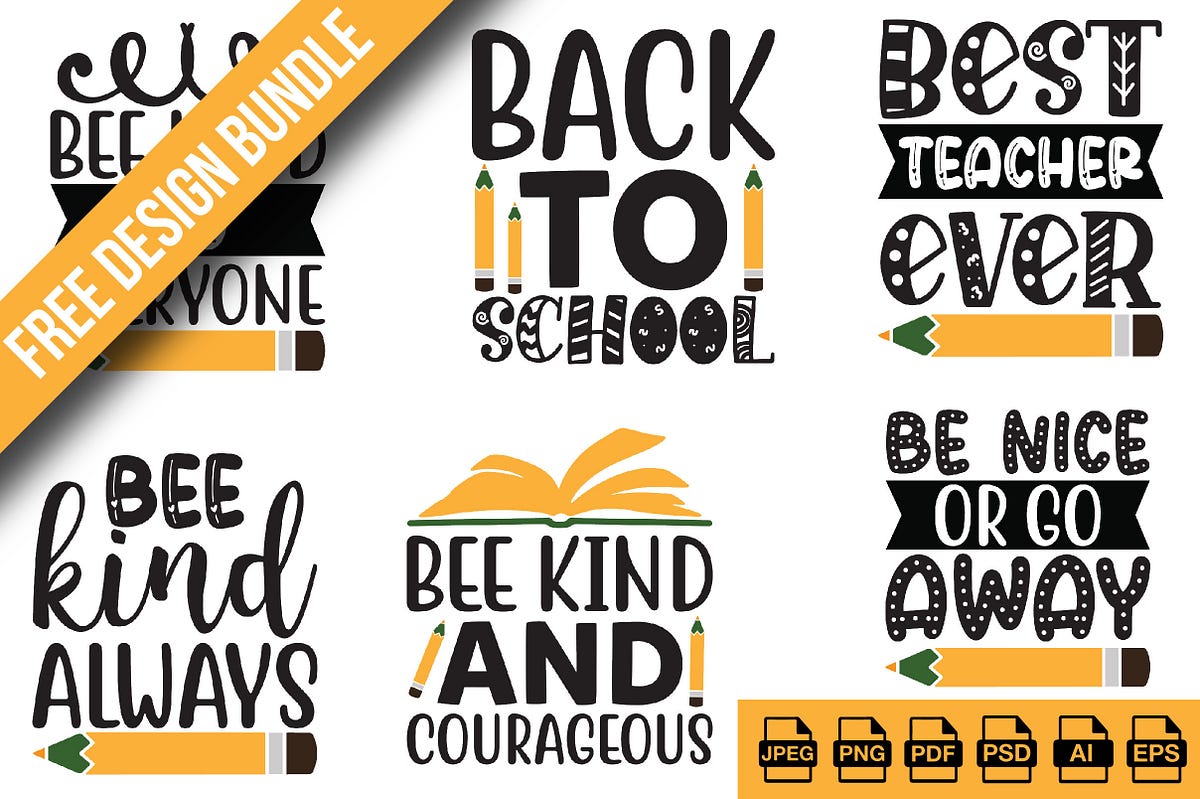 School Svg Design Bundle Free Download | by Cybercanvas | Apr, 2024 ...