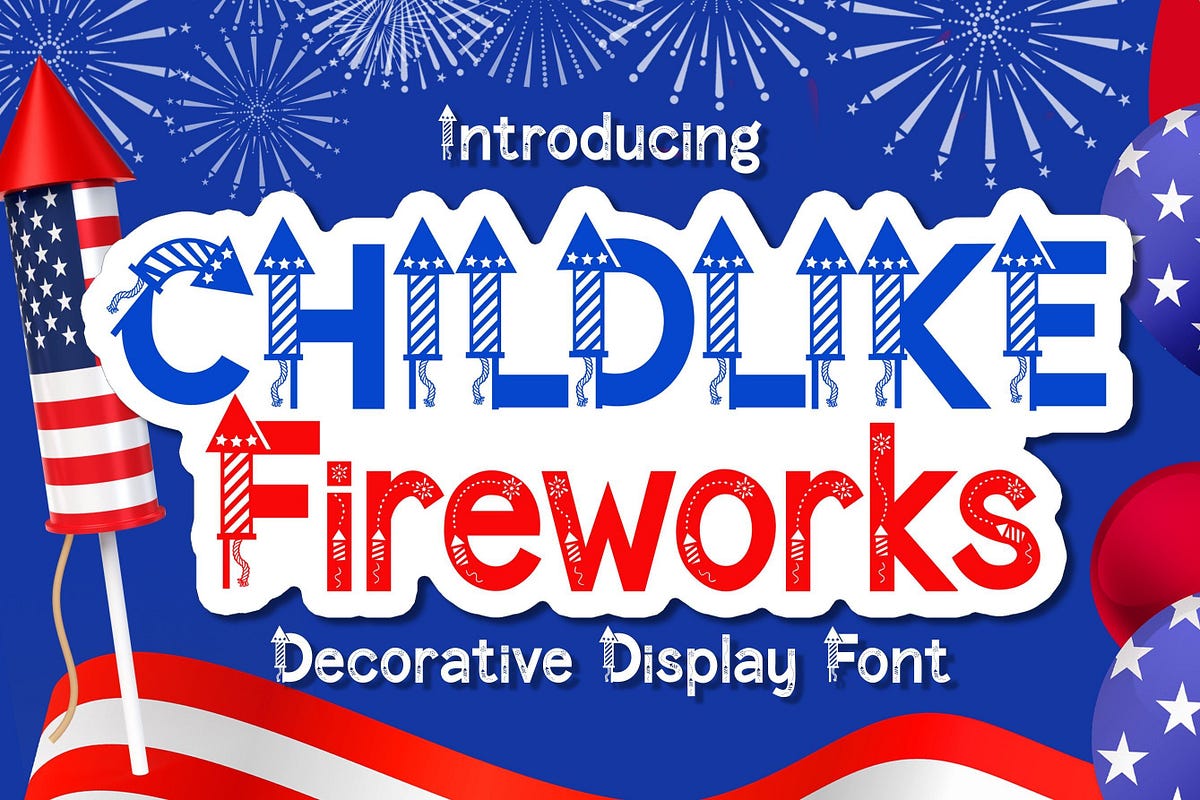 Childlike Fireworks Font - Chloecipher - Medium