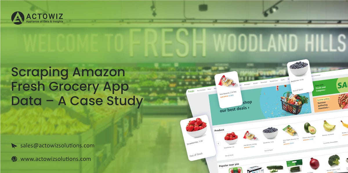 Case Study — Scraping Amazon Fresh Grocery App Data | by actowizsolution | Medium