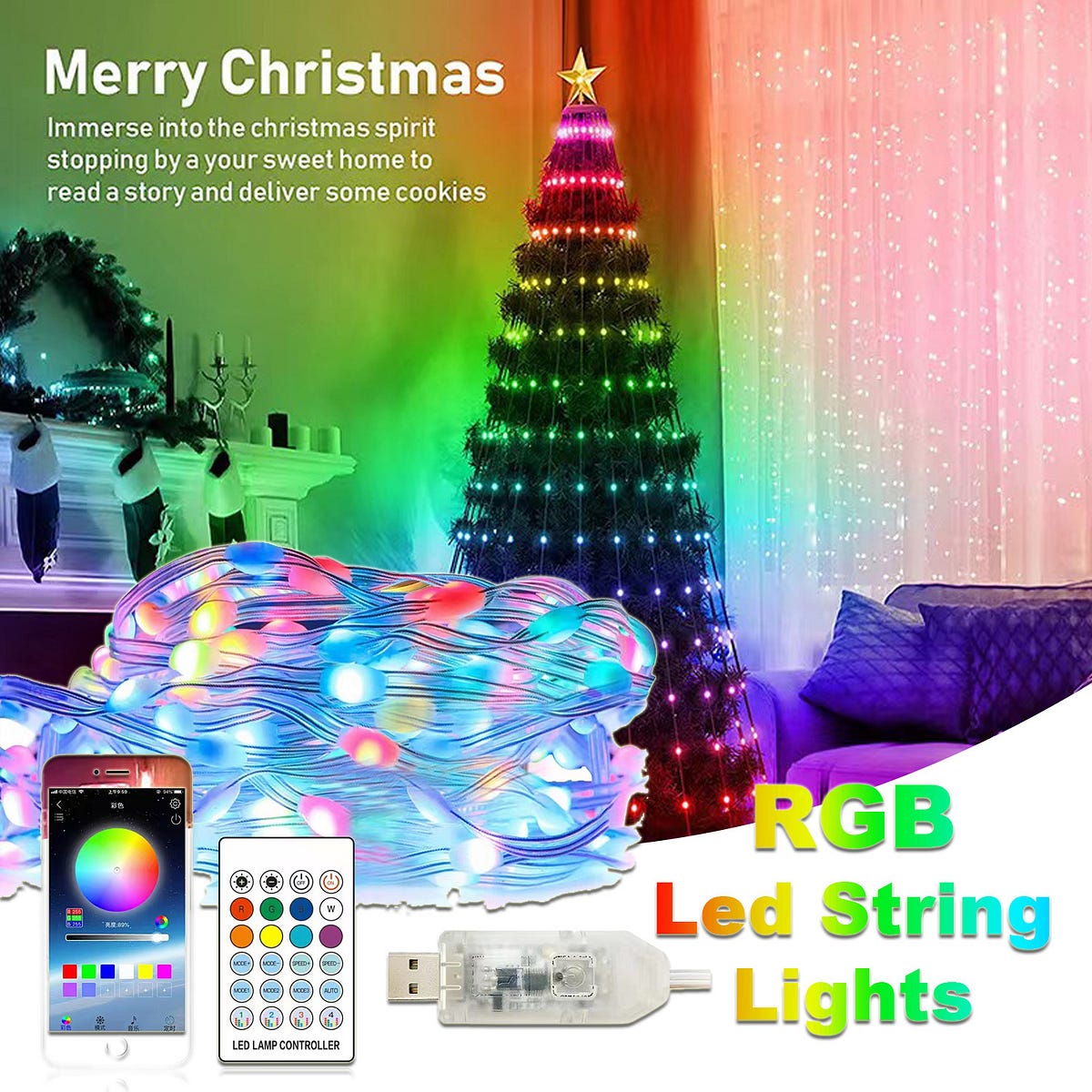 Christmas LED USB Light Intelligent Lamp Decor Lights | by Enigma X ...