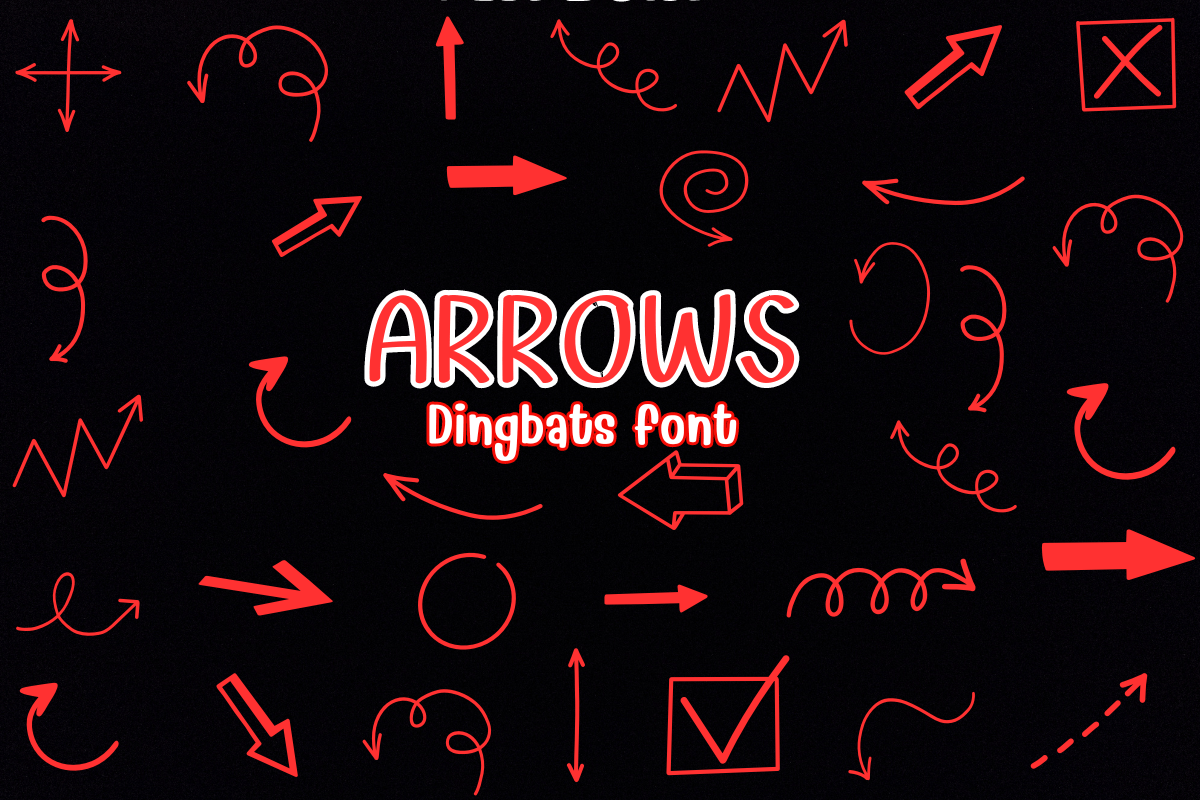 Arrows Dingbats Font | by Lilylabyrinthine | Apr, 2024 | Medium