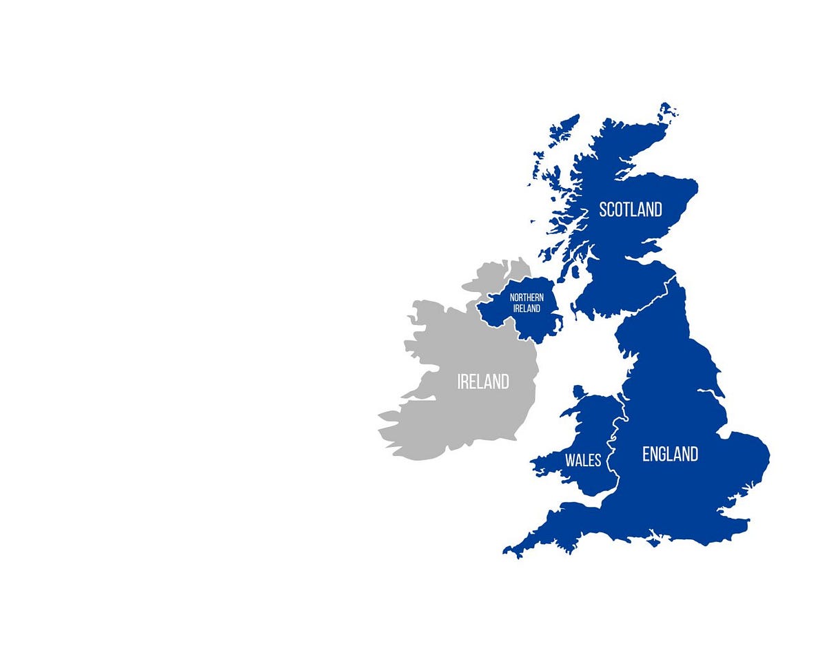 The United Kingdom, Commonwealth, Great Britain, England and 2 Irelands ...