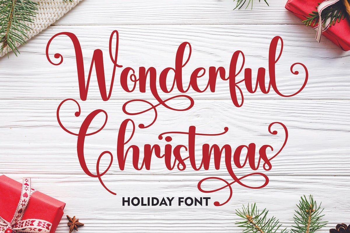 Wonderful Christmas Font - Arttechtom - Medium