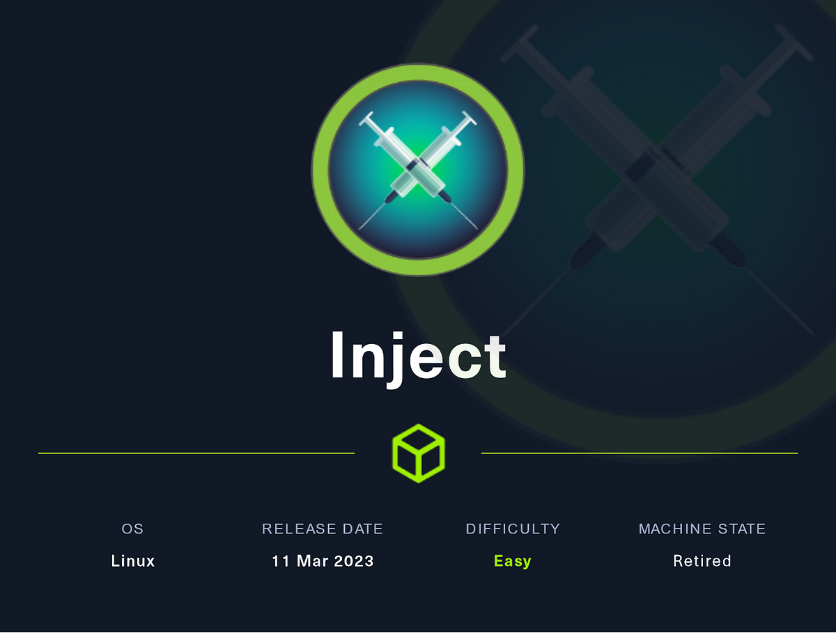 Inject. Inject is an Easy Difficulty Linux… | by joseml | Nov, 2023 | Medium