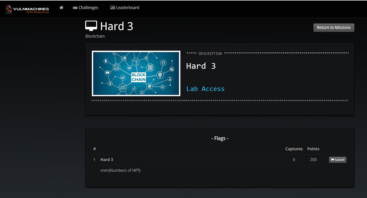 Hard Task 3 Blockchain vulnmachines walkthrough | by Vulnmachines | Medium