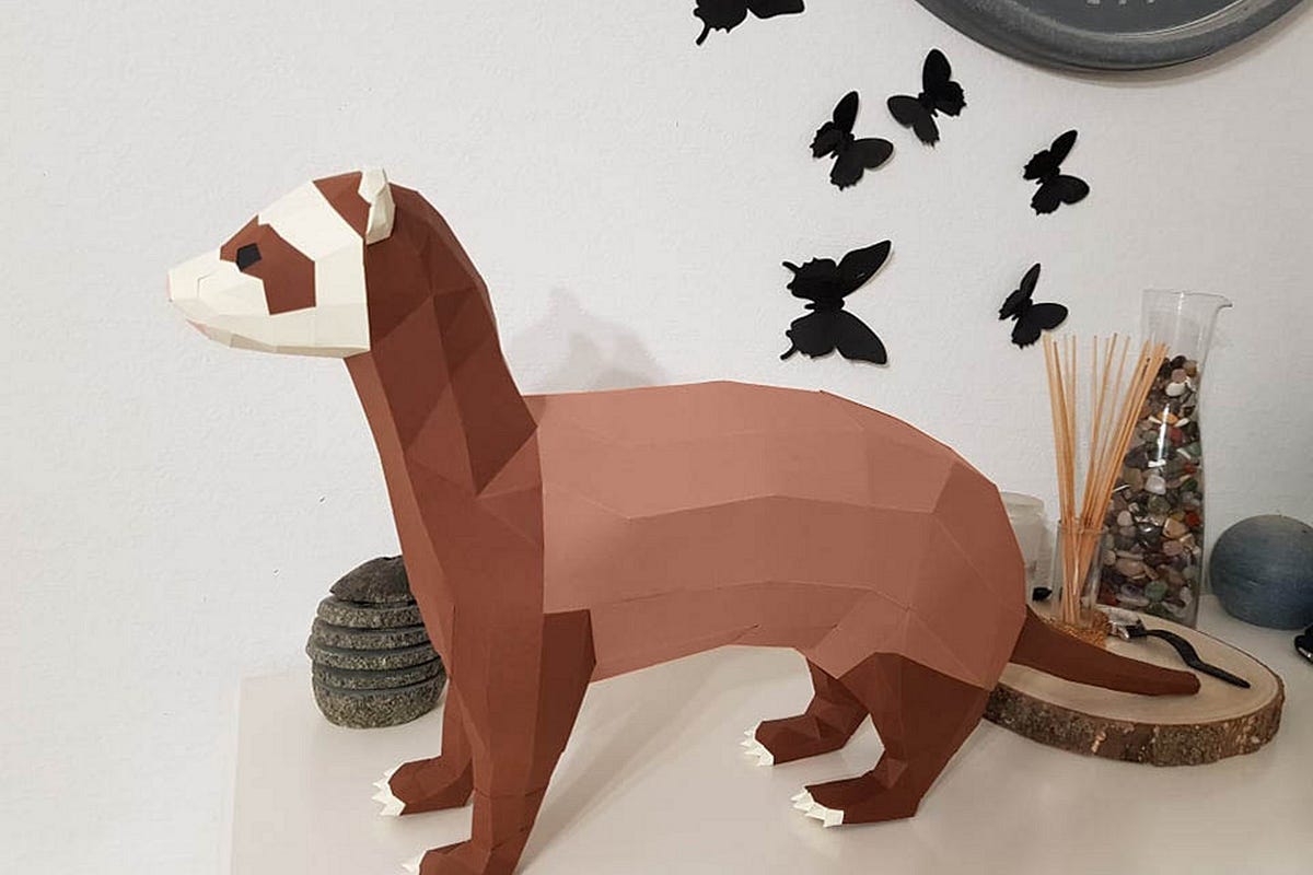 Ferret Paper Sculpture | by Cybernebula | Jun, 2024 | Medium
