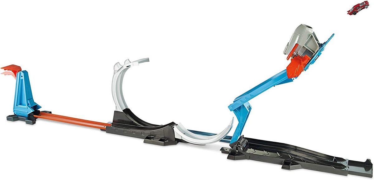 Hot Wheels Track Builder Rocket Launch Challenge Playset - Walking ...