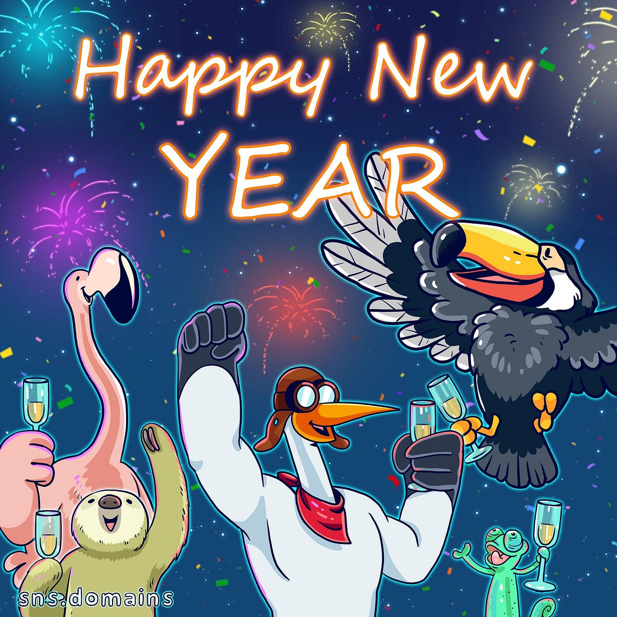 sns happy new year - Locks - Medium