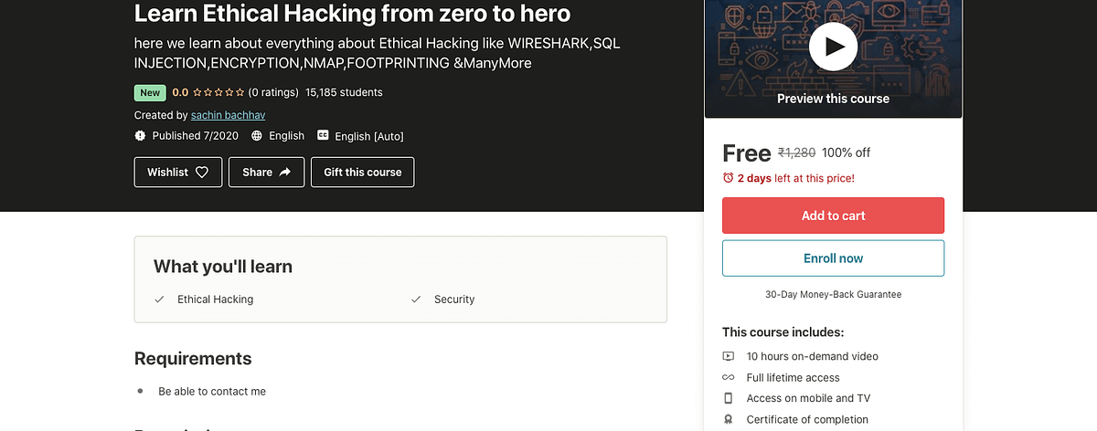 Learn Ethical Hacking from zero to hero | by FresherCooker.in ...