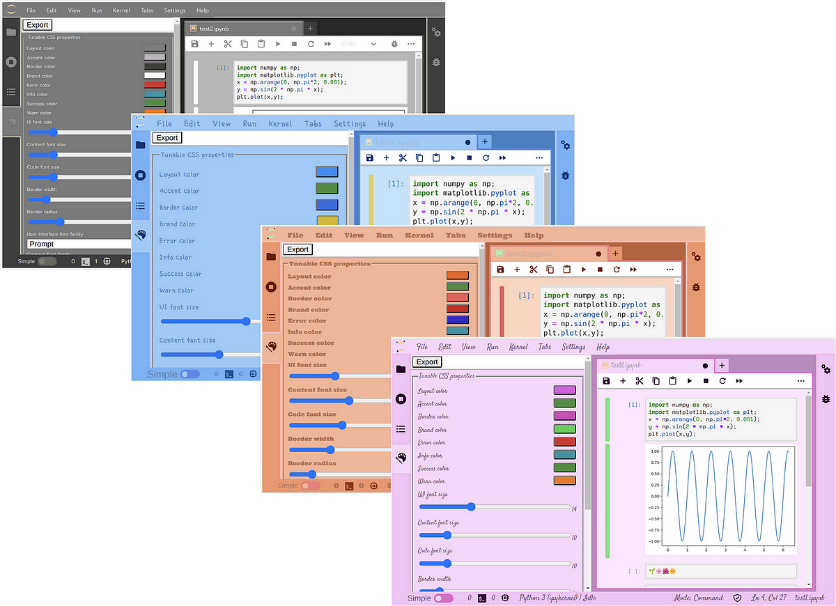 A Theme Editor For Jupyterlab Jupyterlab Is A Comprehensive Web User By Florence Haudin