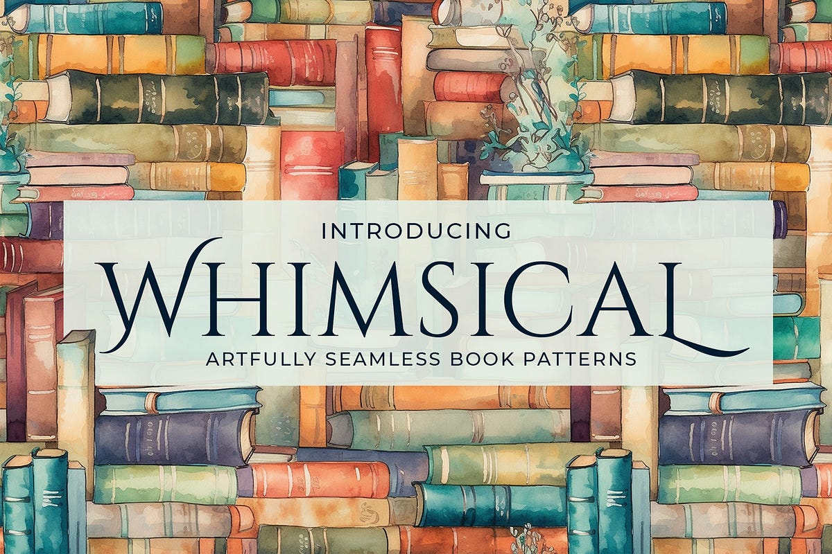 Whimsical — Seamless Patterns of Books Free | by Whisperingwillow | Aug ...